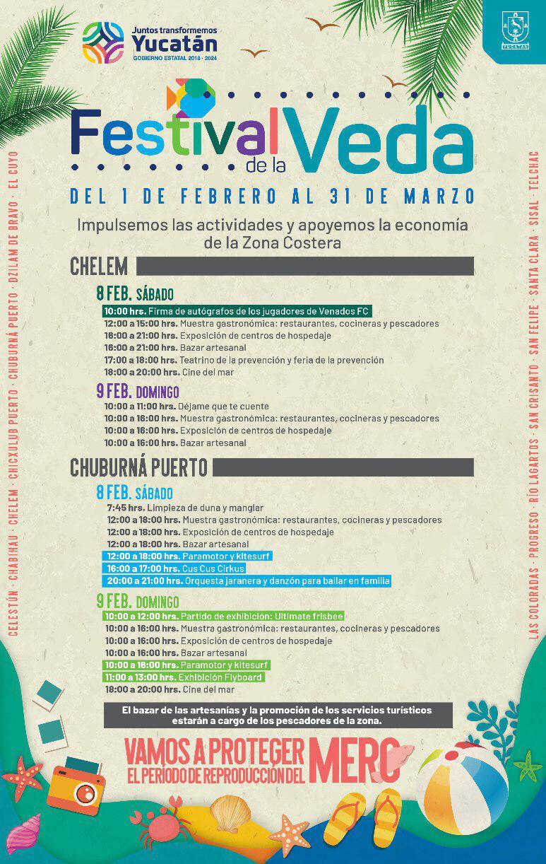 El Festival de la Veda llegará a Chelem Y Chuburná Puerto | El Grillo
