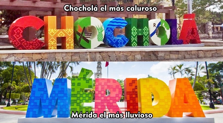 Chocholá, rey del calor, con 39º C, y Mérida de la lluvia con 40 mm ...